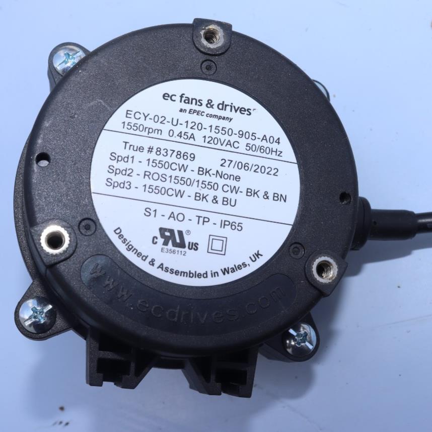 True Refrigeration 837869 Fan Motor, New, Genuine OEM Replacement Part