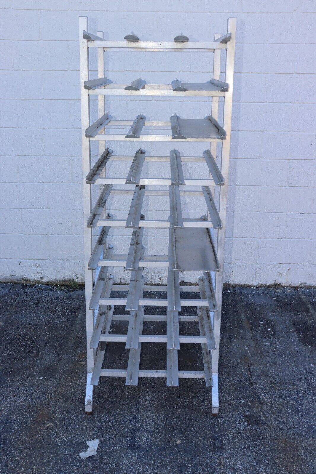 Can Rack #10 Can Storage Commercial Rack, Aluminum, Used